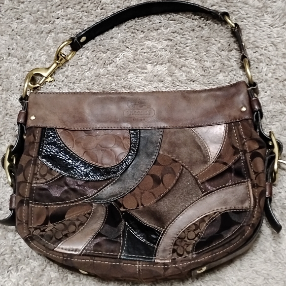 Coach | Bags | Coach Est 941 Zoe Vintage Mosaic Leather Signature ...